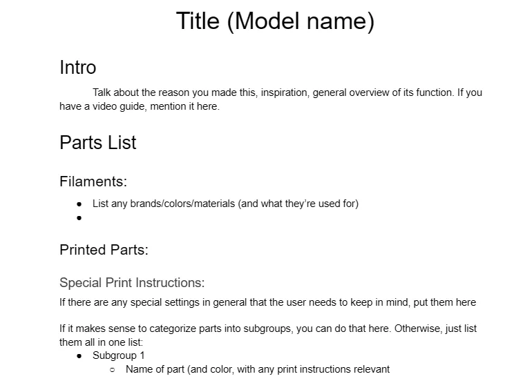 How to Format Your Model Descriptions (Template) | Articles ...