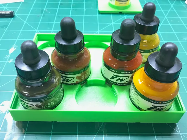 Gridfinity Daler Rowney FW Acrylic Ink Holder by ashmonke | Download ...