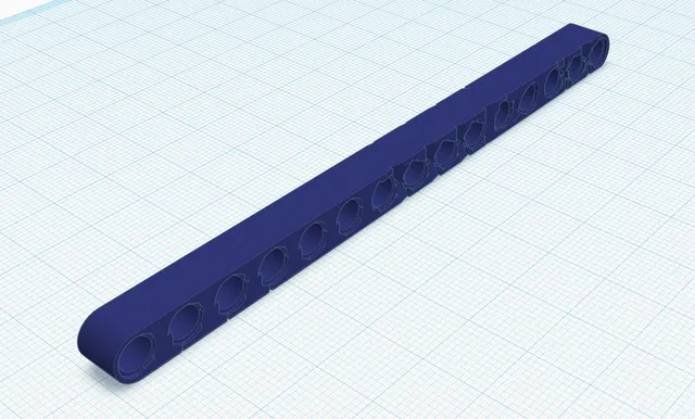 15 stud lego technic beam (compatible) by Pekapeque | Download free STL ...