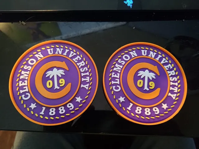 Clemson ring coaster by SR22pilot | Download free STL model ...