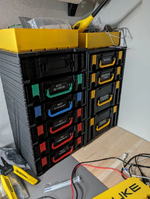 Make of Gridfinity Stacking Modular Multi-Box Storage System [Parametric] by mpodella | Download ...