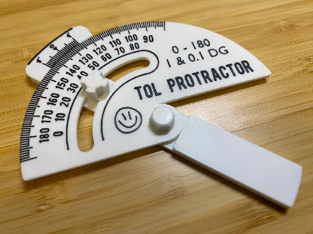 Make of The SMALLEST Protractor for CAD modelling (0.1 degree precision ...