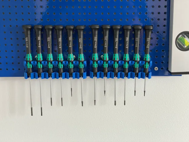 Wera screwdriver mount for Biltema pegboard by Jesper B | Download free ...