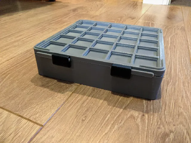 Make of Gridfinity 5x5x6 box stackable with sliding lock by Simon Love ...