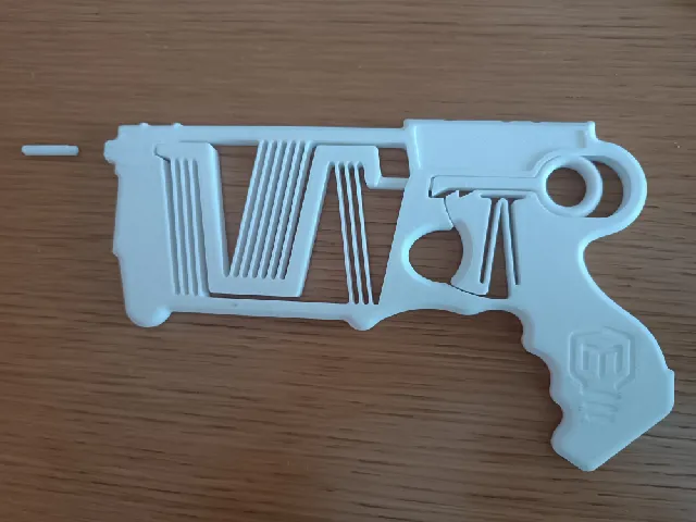 Make of One Piece Compliant Mechanism Blaster (Mark Rober) by FF3Designs | Download free STL ...