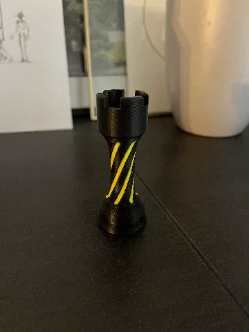 Rook V2 Chess Piece Impossible Passthrough by Atro | Download free STL ...