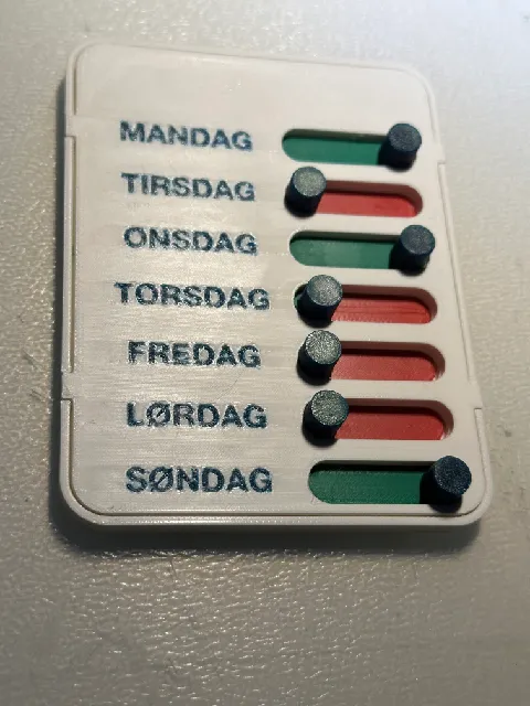 Make of 7 Day Checklist by Blacksky | Download free STL model ...