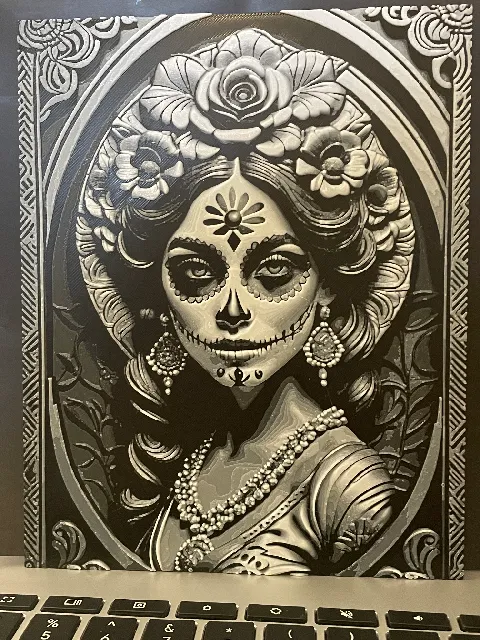Make of Halloween Day of the Dead - 4 Color Hueforge Filament Painting ...