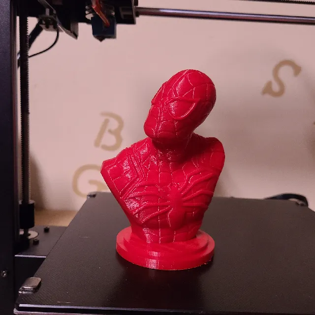Make of Spider-Man Bust (no support) with round base by Monty ...