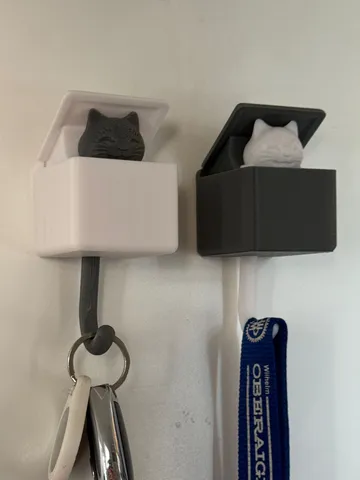 Tweaked Cat Key Hook (stronger, easier to print) by Echolalia ...