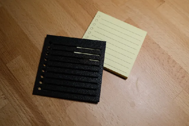 Post-It Note Checklist Stencil by EddiePrints | Download free STL model ...