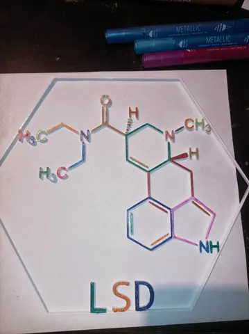 LSD Molecule Wall Art od autora Ingo Depiereux-Graf | Stáhněte si ...