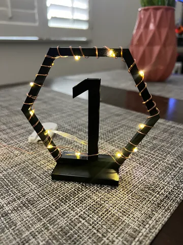 Hexagon Table Numbers by Spool Designs | Download free STL model ...