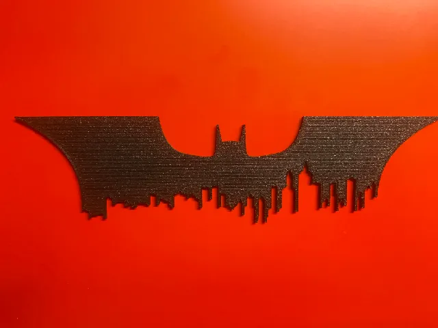 Make of Batman and Gotham City Skyline - Wall Art by Christian ...