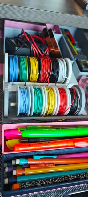 Make of Gridfinity wire spool holder mod by Jake White | Download free ...