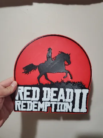 Placa Red Dead Redemption 2 RDR2 by DaniSC | Download free STL model ...