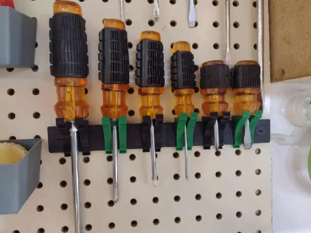 Make of Pegboard Screwdriver Holder - Modular Screw and Rail by ...