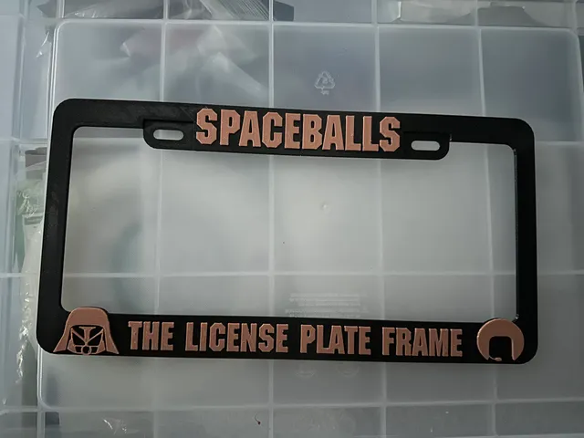 Spaceballs, The License Plate Frame, two piece version by Printercat64 ...