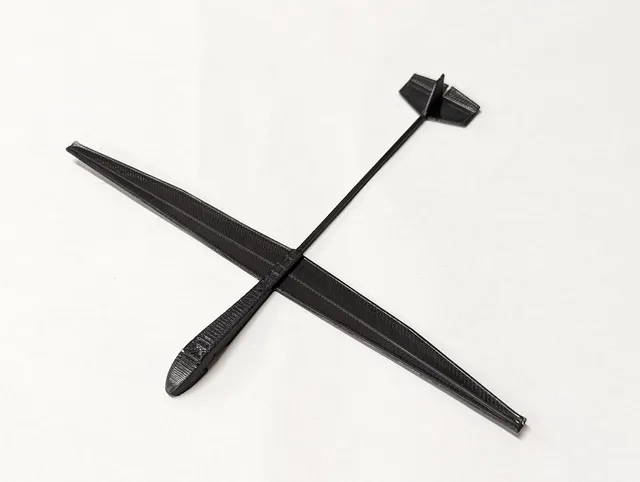 Make of Stable glider V7a + Notch for rubber band launch (35m+ range ...