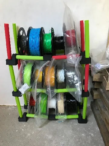 Fully 3D Printed Modular Filament Rack by Dustin Verser | Download free ...