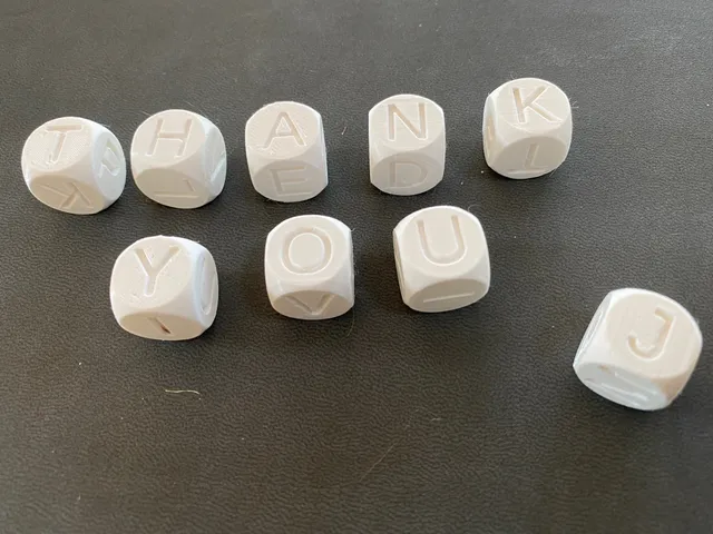 Word Dice Game by Jan Doležel | Download free STL model | Printables.com