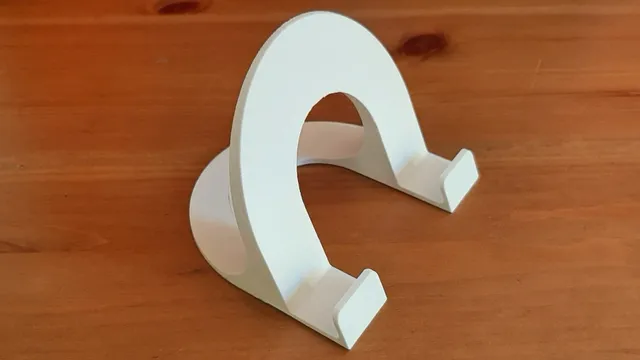 Make of Phone Stand modern curved design by djedi | Download free STL ...