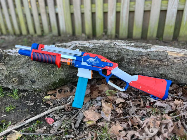 Make of SLAB - Silly's Lever Action Blaster (Nerf Homemade) by JRO | Download free STL model ...