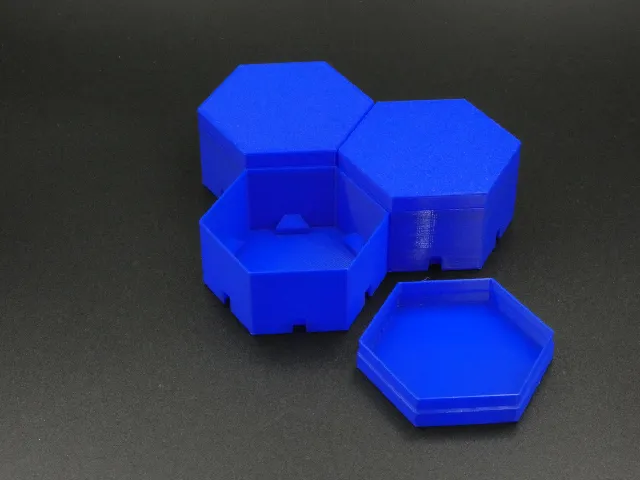 Make of Connectable Vase mode Hex-Boxes with Lids by Magnatic Design ...