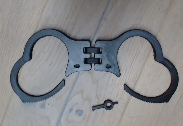 Make of Heavy double hinge handcuffs by The_Niffler | Download free STL ...