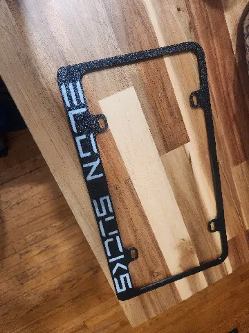 Elon Sucks License Plate Frame by Jordan Hoff | Download free STL model ...