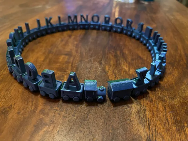 Customizable Alphabet Train by Idea Prints | Download free STL model ...