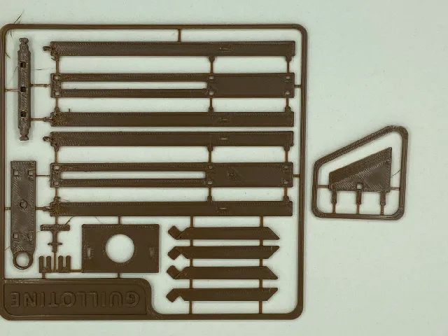 Make of DIY miniature Guillotine kit card model by Threehanded ...