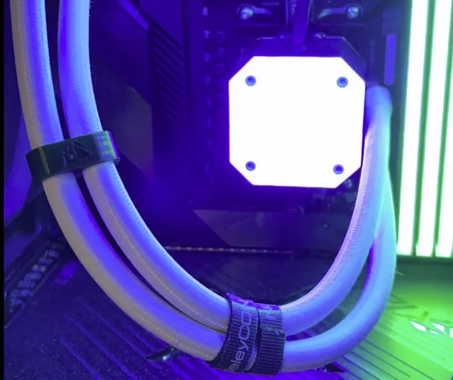 Make of Corsair H100i V2 AIO Pipe/Hose Spacer and Separator by KhriJay ...