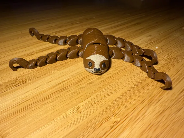 Make of Multimaterial Flexi Sloth by radiojack | Download free STL ...