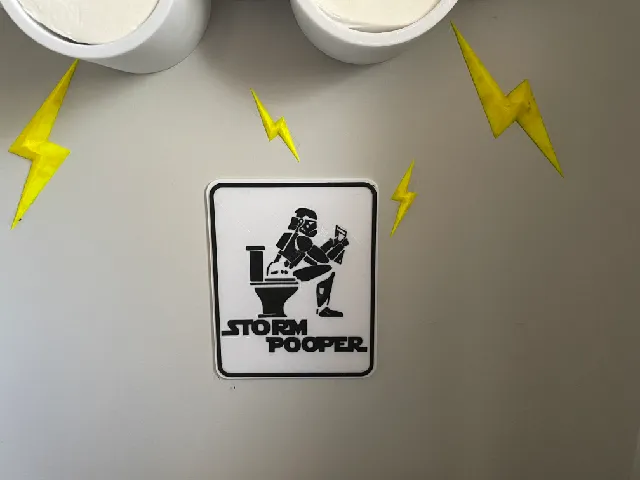 Make of Storm Pooper toilet sign by Printopia 3d - Mi | Download free ...