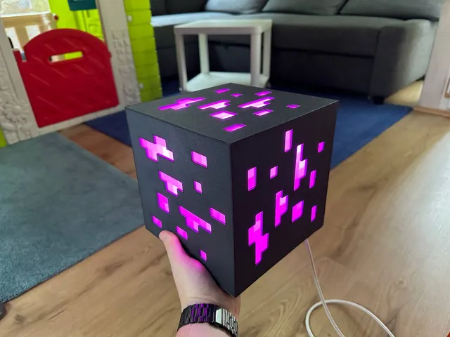 Make of "8-Bit" Minecraft Diamond Ore Lamp - Siri Enabled! by Leen151 ...