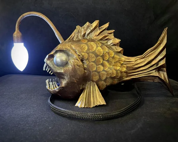 Angler Fish with LED Bulb by Evan | Download free STL model ...