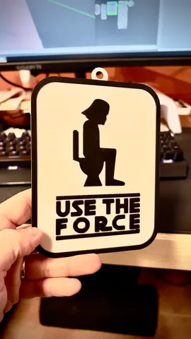 Star Wars toilet sign (use the force) by Leonardo3Printi | Download ...