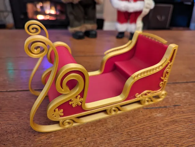Santa sleigh with style - NO supports needed by galgub | Download free ...