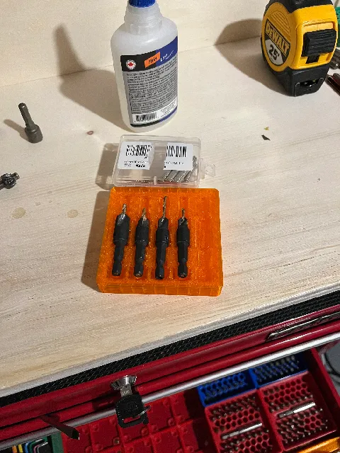 Make of Gridfinity Countersink Bit Holder by Feimtime1 | Download free ...