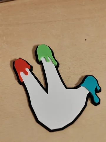 Gorilla Tag Finger Painter Badge by ARt | Download free STL model ...