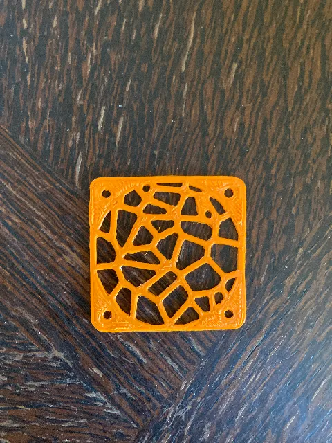 Make of Parametric fan grill with Voronoi pattern by jfoucher ...