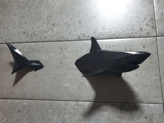 Make of Low Poly Wall Shark by IE | Download free STL model ...