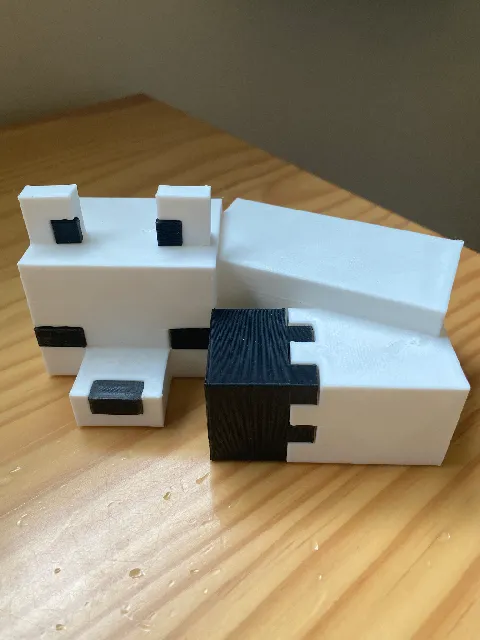 Make of Sleeping Arctic Fox - Minecraft by Douglas | Download free STL ...