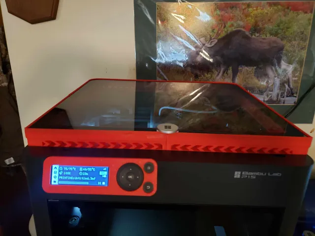 Make of Bambu Lab X1 and P1P LED Shield Ventilated Top Glass Riser by ...