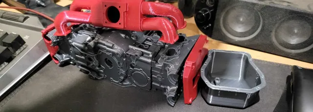 Make of Subaru EJ20 Engine (now with STLs included) by Josh Adams | Download free STL model ...