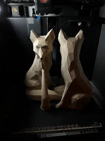 Low Poly Sitting Fox by GrimbiXcode | Download free STL model | Printables.com