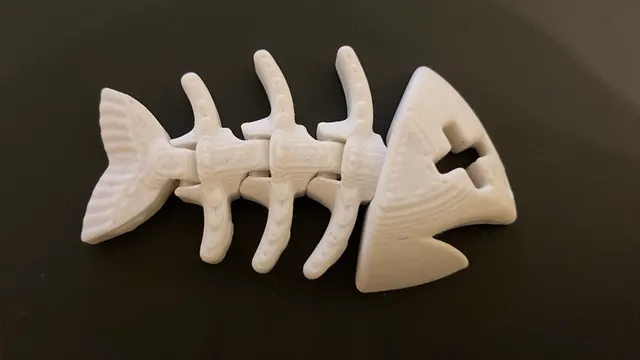 Flexi Fish Bone keychain by bigovereasy | Download free STL model ...