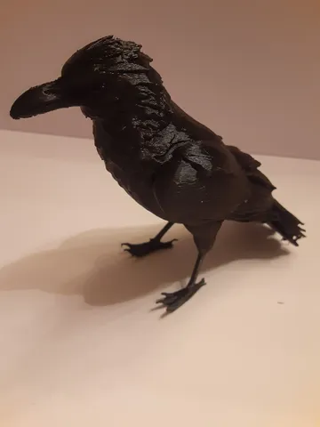 Preening (Puffing) Raven by Peter Farell | Download free STL model ...