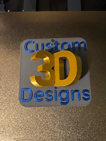 Sign: ＂Custom 3D Designs＂ by h2odragon | Download free STL model ...